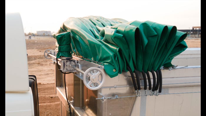 Electrical Tarp Truck System - Adaa - Automated Tarps system